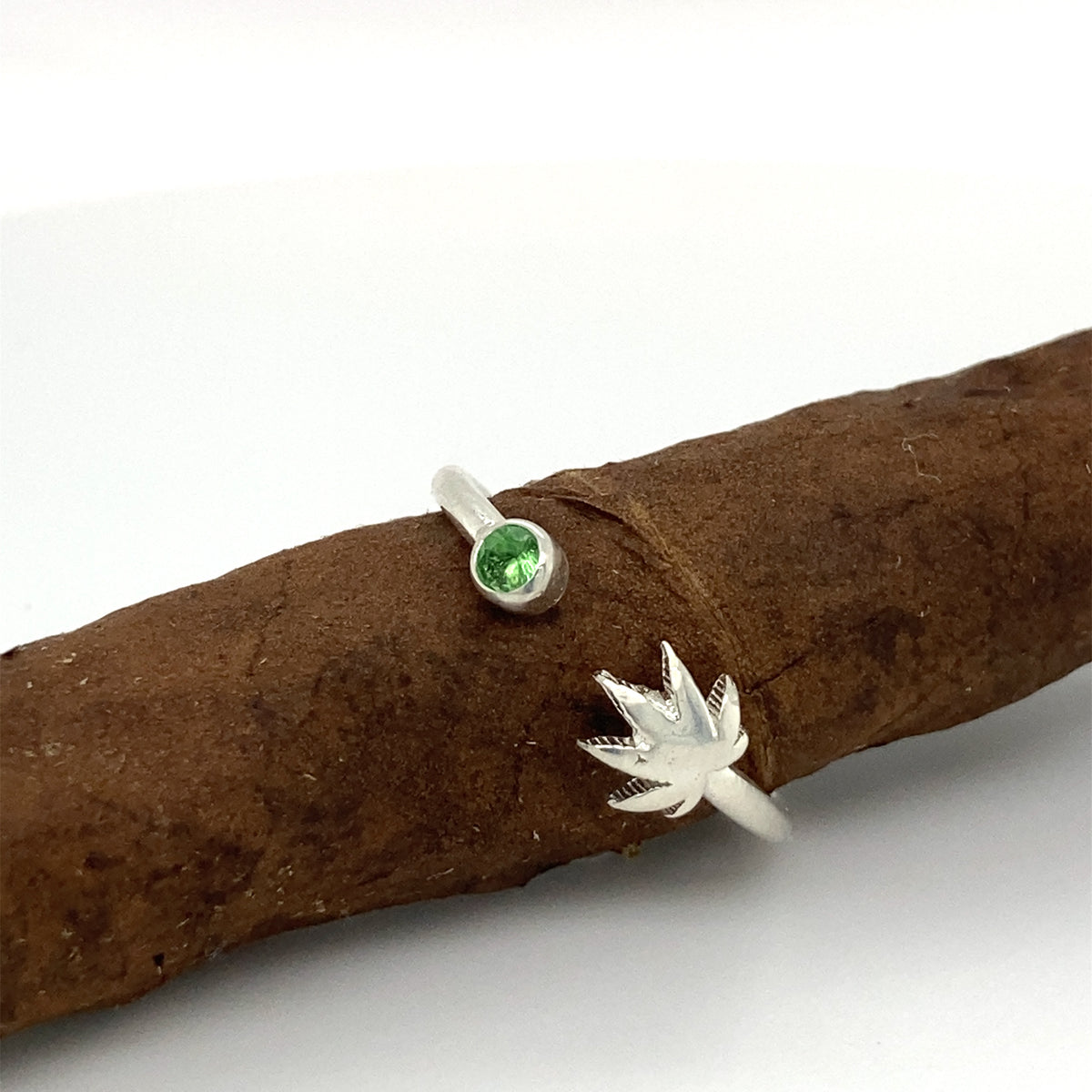 Cannabis Leaf Adjustable Open Ring– Vanessa Le Custom Fine Jewelry